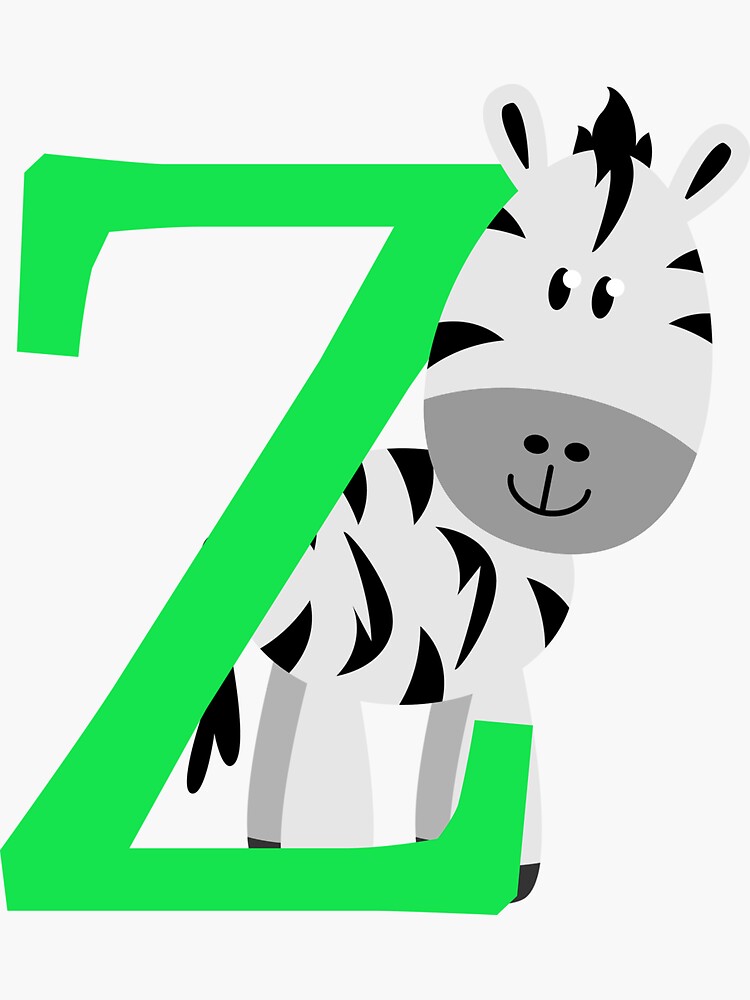 "Alphabet Letter Z Design for Kids" Sticker by CrookedCreek | Redbubble