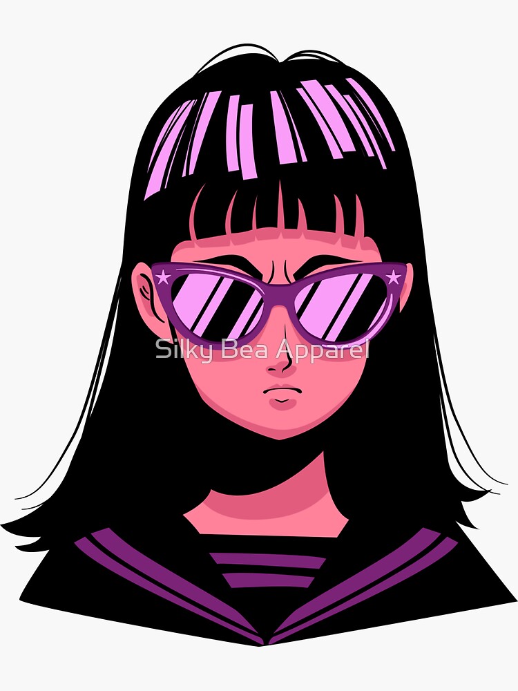 "Grumpy Anime" Sticker by chicoamadeo | Redbubble