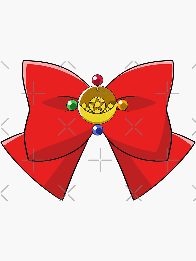 Sailor Moon Crystal Bow Sticker For Sale By Fireflea Redbubble