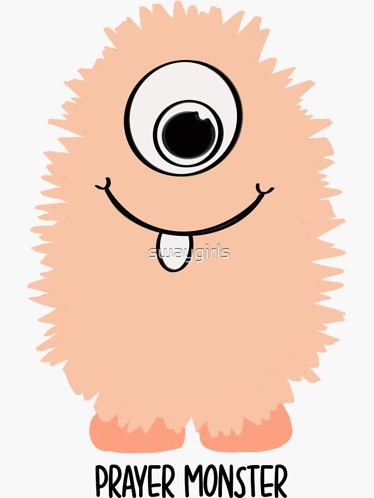 "Prayer monster" Sticker for Sale by swaygirls | Redbubble