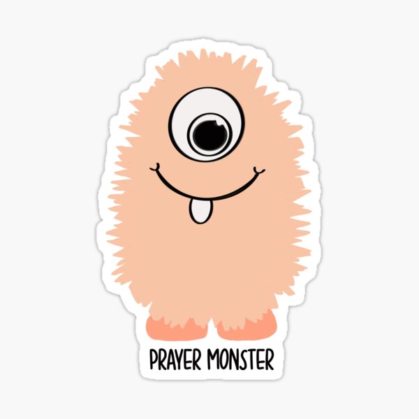 "Prayer monster" Sticker for Sale by swaygirls | Redbubble