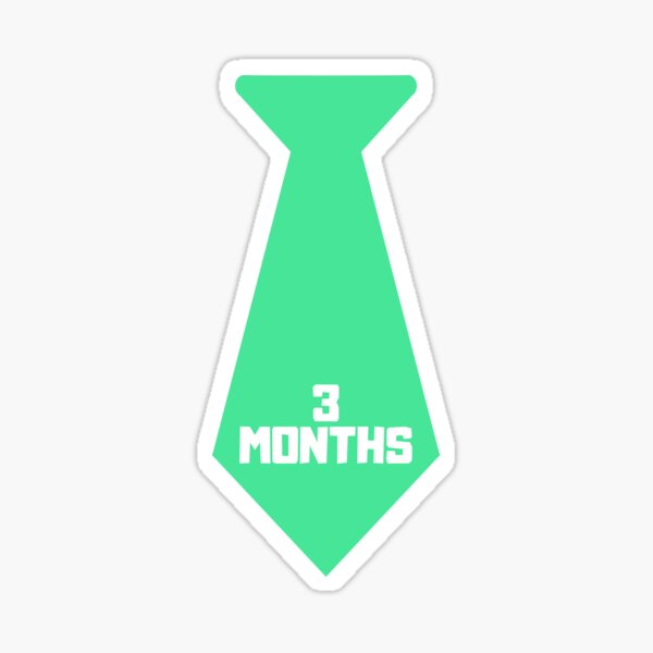 "3 Months Photo Prop - Little Boy Tie" Sticker for Sale by AlaskaGirl ...