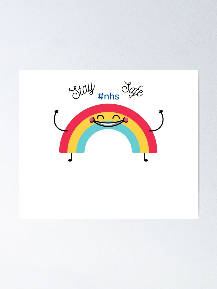 "Stay Safe Corona Virus Rainbow" Poster for Sale by TJWCo | Redbubble