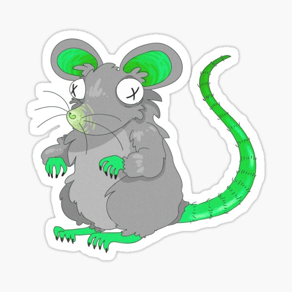 "Ratto GRAY/green" Sticker by RatTheRipper | Redbubble