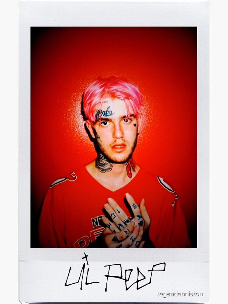"Lil Peep Polaroid " Sticker by tegandenniston | Redbubble