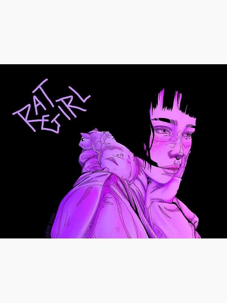 "Rat Girl" Sticker by fictionalkiran | Redbubble