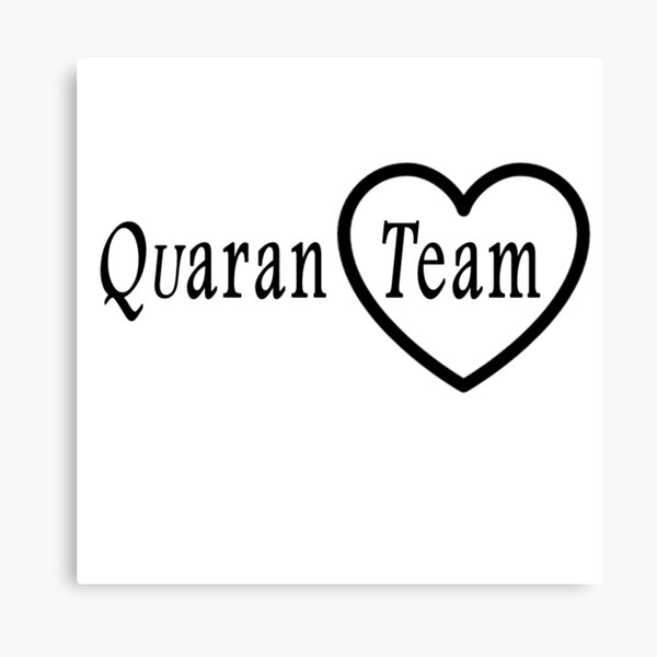 "quaranteam" Canvas Print for Sale by rorita24 | Redbubble