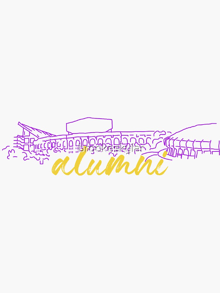 "LSU Alumni" Sticker for Sale by brookeskylar | Redbubble