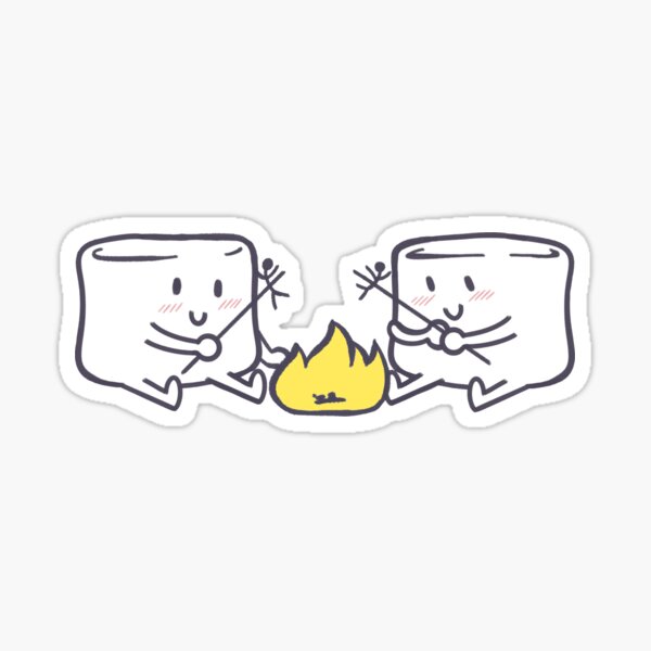 "Marshmallows" Sticker for Sale by MegLooper | Redbubble