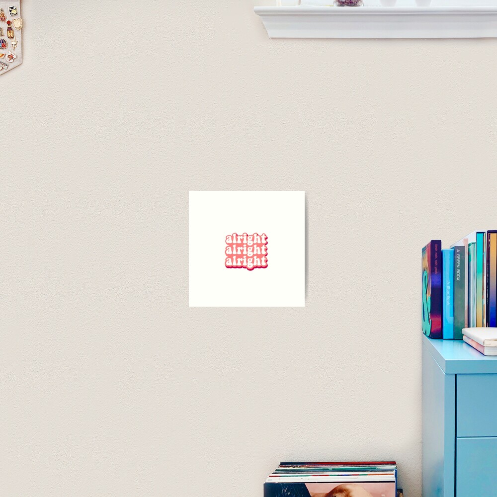 "alright alright alright" Sticker for Sale by krgood | Redbubble