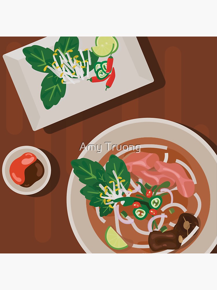 "Pho" Sticker for Sale by amytruo | Redbubble