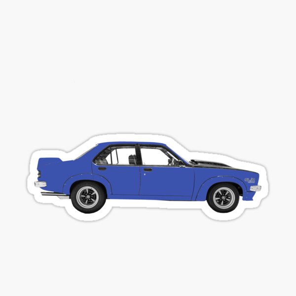 "LH Holden Torana SLR/5000 1974 Azure Blue on Black" Sticker for Sale ...