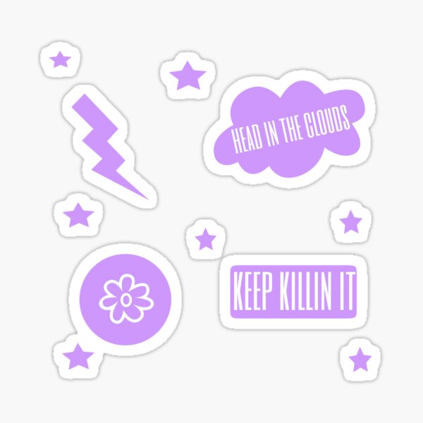 "light purple sky sticker set" Sticker by katecrawford26 | Redbubble