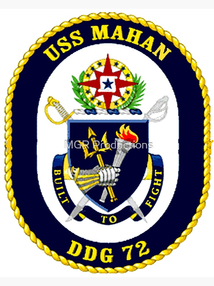"DDG-72 USS Mahan Crest" Poster by Quatrosales | Redbubble