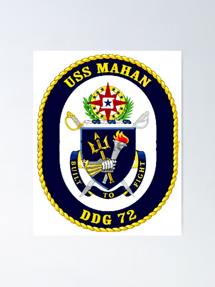 "DDG-72 USS Mahan Crest" Poster by Quatrosales | Redbubble