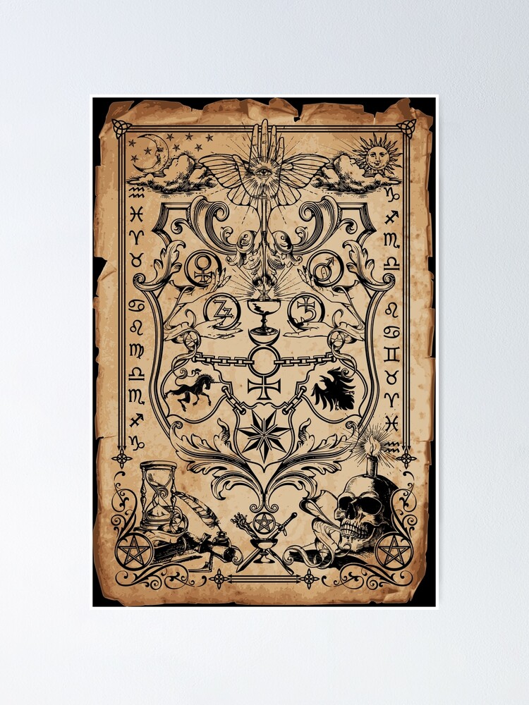 "Alchemy Spell Scroll" Poster for Sale by RavenWake | Redbubble