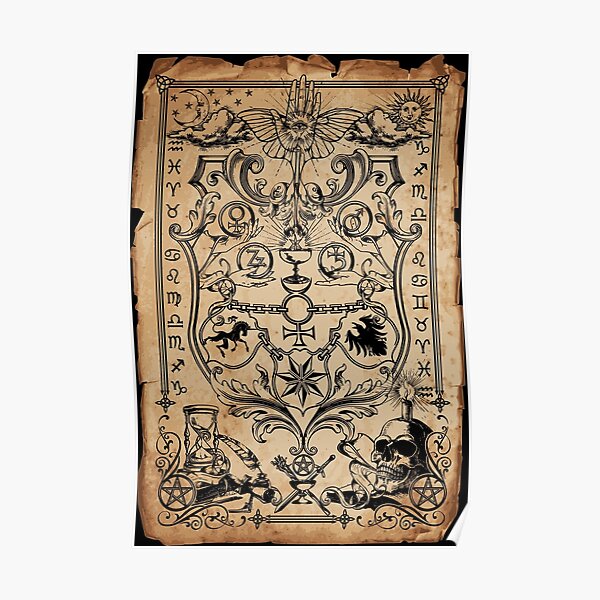"Alchemy Spell Scroll" Poster by RavenWake | Redbubble