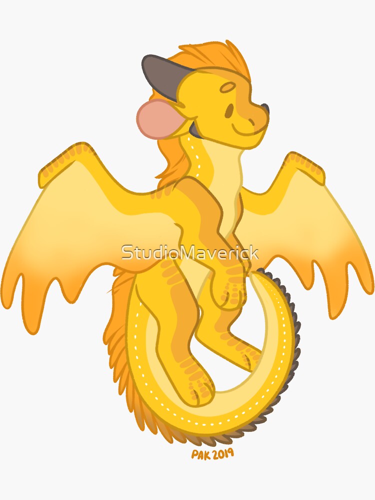 "Sunny - WOF Wings of Fire" Sticker for Sale by Studio Maverick | Redbubble