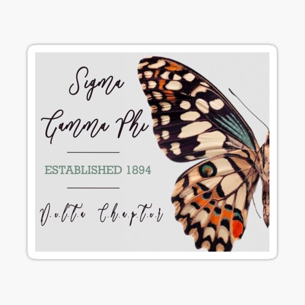 "Sigma gamma phi butterfly sgphi thusa" Sticker for Sale by ...