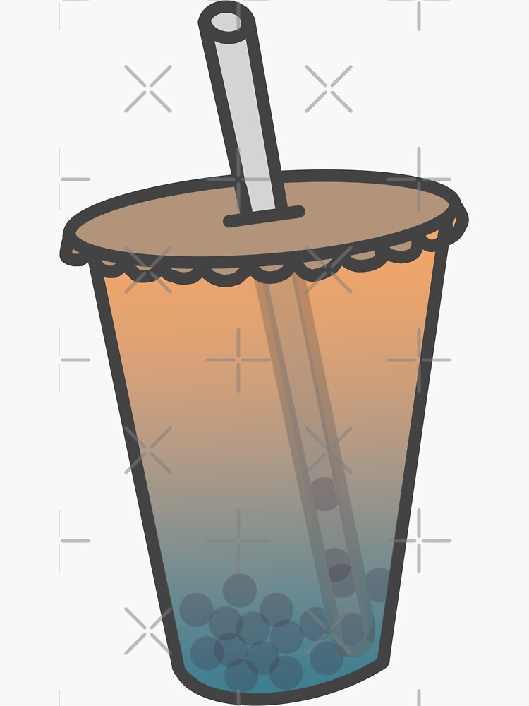 "Ocean sunset boba" Sticker for Sale by bzimmerman73 | Redbubble