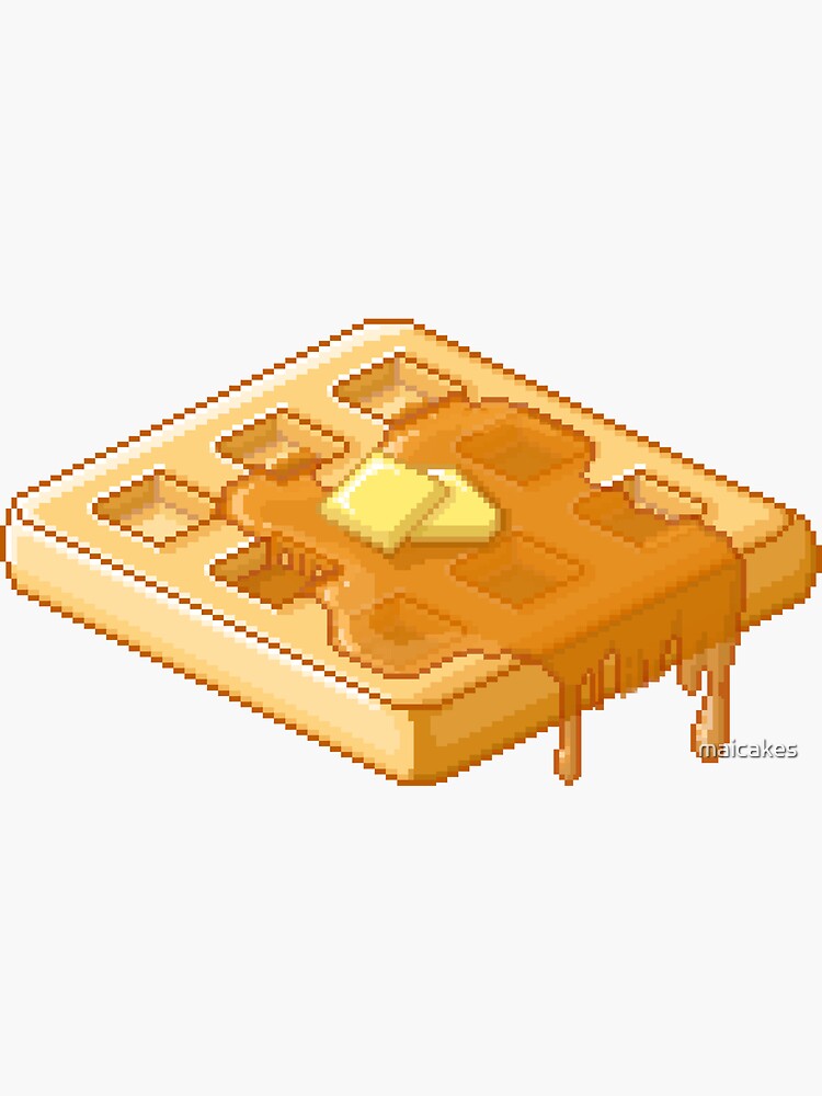 "Pixel Waffle" Sticker for Sale by maicakes | Redbubble