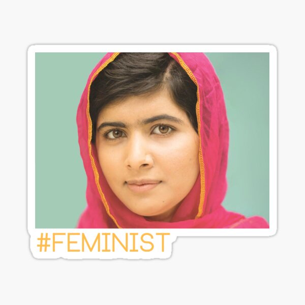"Malala- Feminist" Sticker for Sale by jenniferlothian | Redbubble