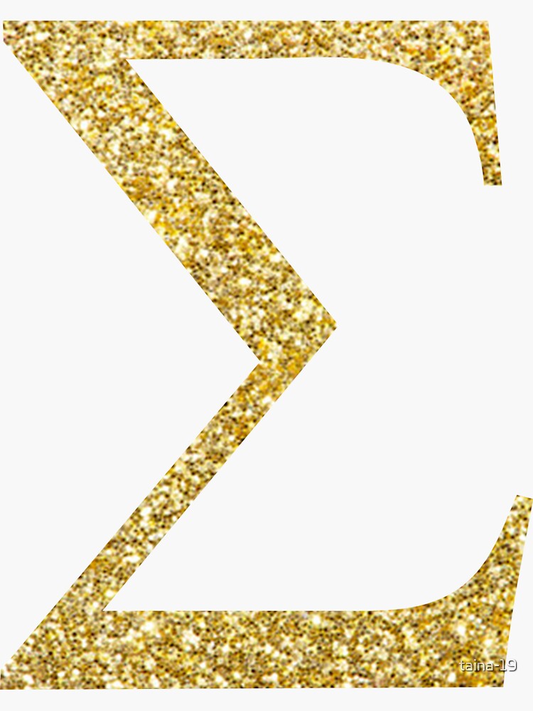 "Sigma Glitter Greek Symbol" Sticker for Sale by taina-19 | Redbubble
