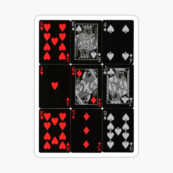 "Poker Card (Black)" Sticker for Sale by etceterawork | Redbubble