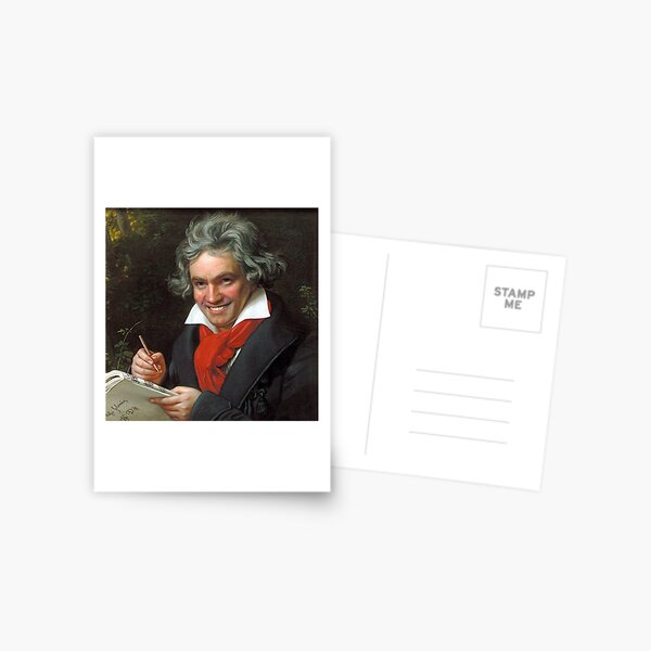 "Smiling Ludwig Van Beethoven art famous music composer meme" Postcard ...