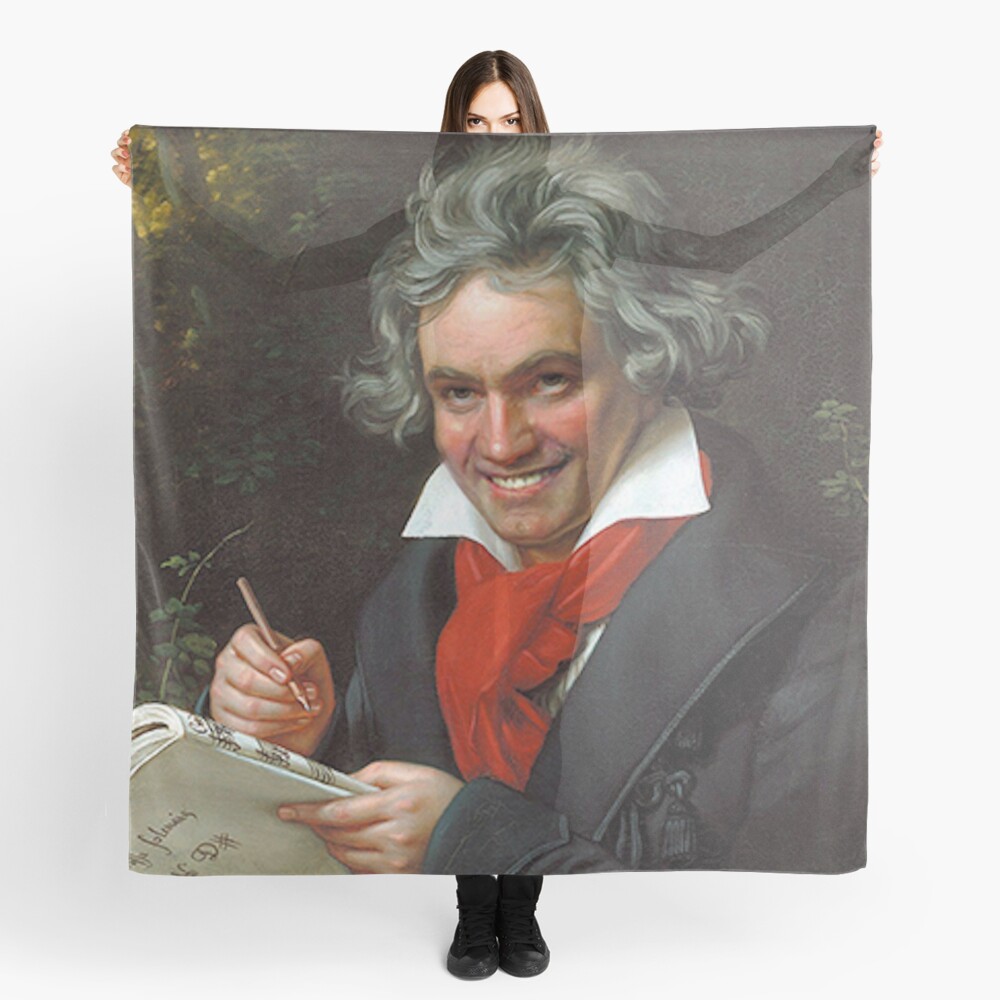 "Smiling Ludwig Van Beethoven art famous music composer meme" Scarf for ...