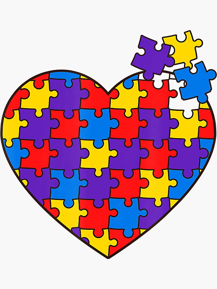 Pegatina «Autismo Corazón Amor Día de Concienciación sobre el Autismo ...