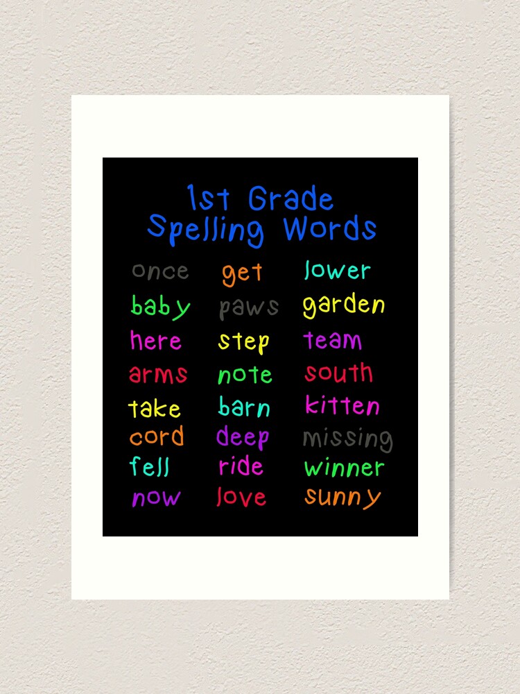 Lámina artística «Diseño de la lista de palabras de ortografía de ...