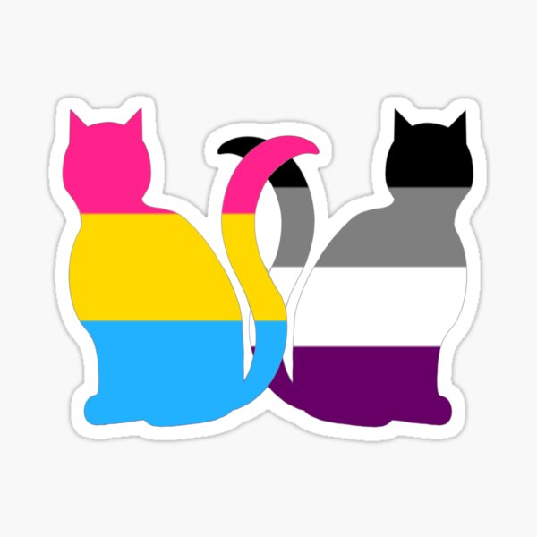 "Panromantic Ace Pride Cats" Sticker for Sale by shaneisadragon | Redbubble