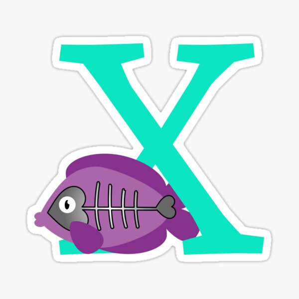 "Alphabet Letter X Design for Kids" Sticker for Sale by CrookedCreek ...