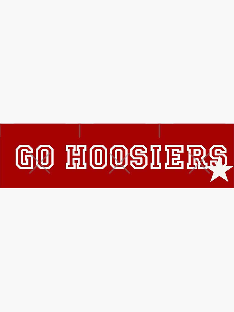 "INDIANA GO HOOSIERS RED WITH WHITE STAR" Sticker by laurennassii ...