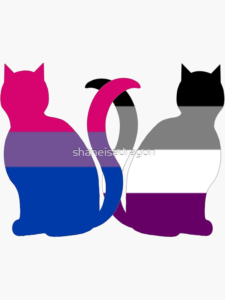"Bi Ace Pride Cats" Sticker for Sale by shaneisadragon | Redbubble