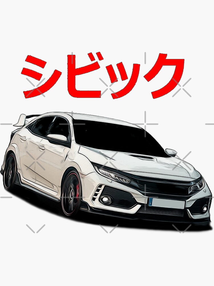 "Atrium White Civic FK8 Front Side" Sticker for Sale by keithlow1998 ...
