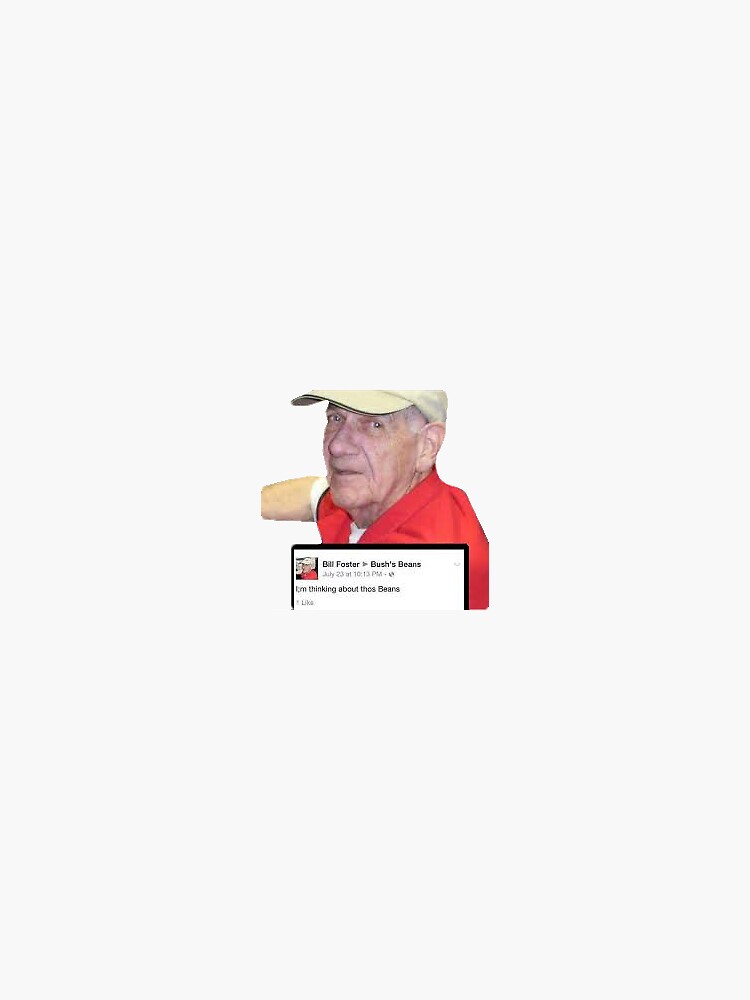 "'i'm thinking about thos beans' man" Sticker for Sale by ...