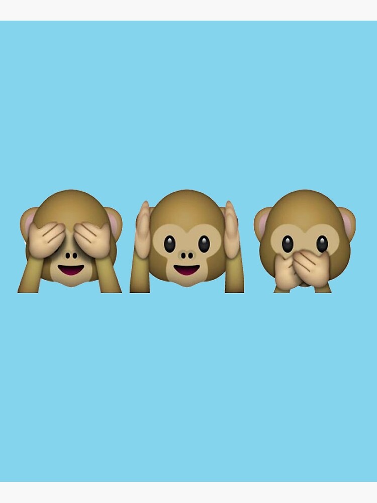 "Fathers Day Gift - Funny T-Shirt Gift Three Wise Monkeys Emojis ...