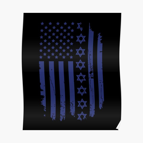 "Distressed American Flag Jewish Star Gift Half Jew Israel design ...