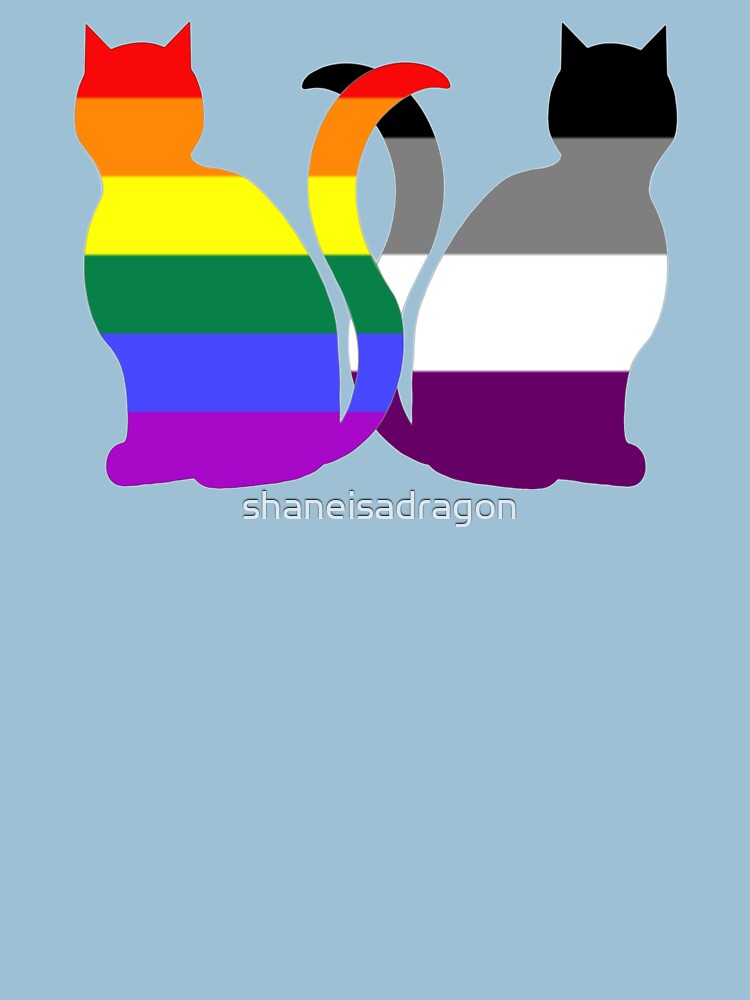 "Gay Ace Pride Cats" T-shirt for Sale by shaneisadragon | Redbubble ...