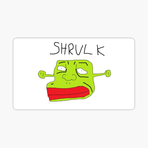 "SHRULK" Sticker for Sale by MozzaWozza | Redbubble
