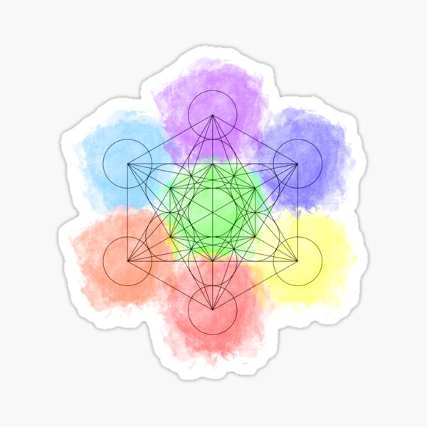 "Metatron's Cube Light" Sticker by 333ThinkG | Redbubble