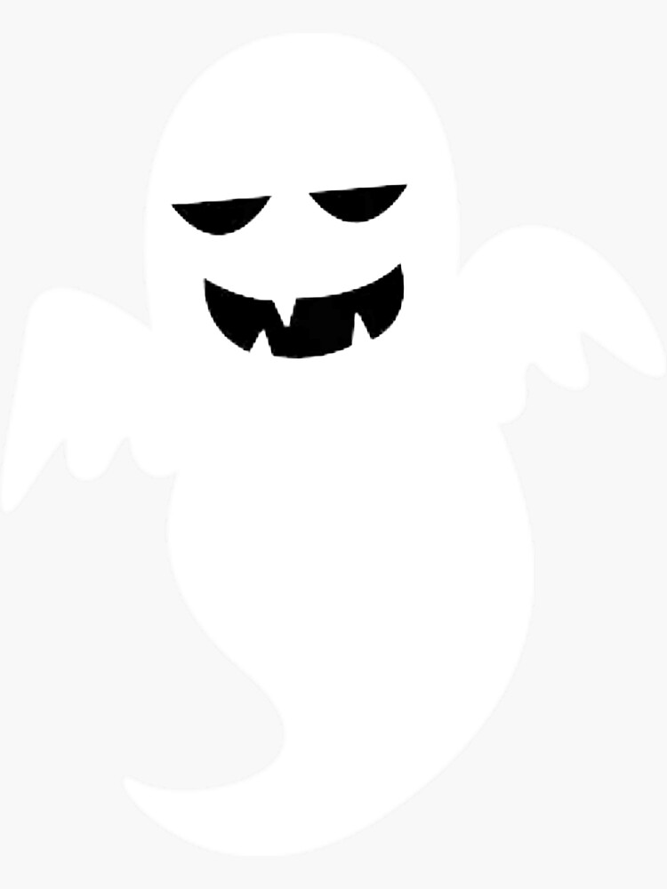 "Ghost Smiling." Sticker by itsmutant | Redbubble