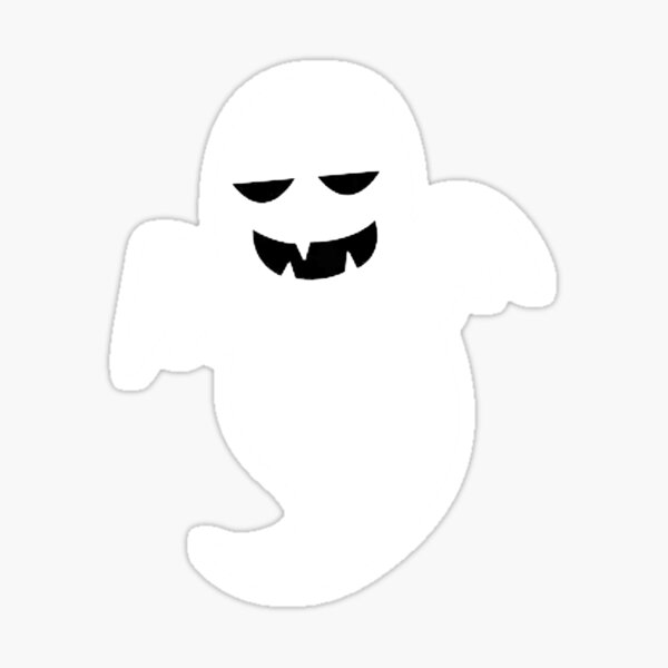 "Ghost Smiling." Sticker by itsmutant | Redbubble