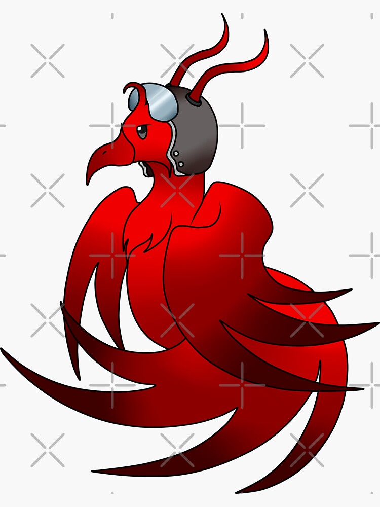 "Phoenix Pilot" Sticker by amarysdesigns | Redbubble