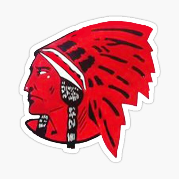 "Red Indian logo " Sticker for Sale by brupas | Redbubble