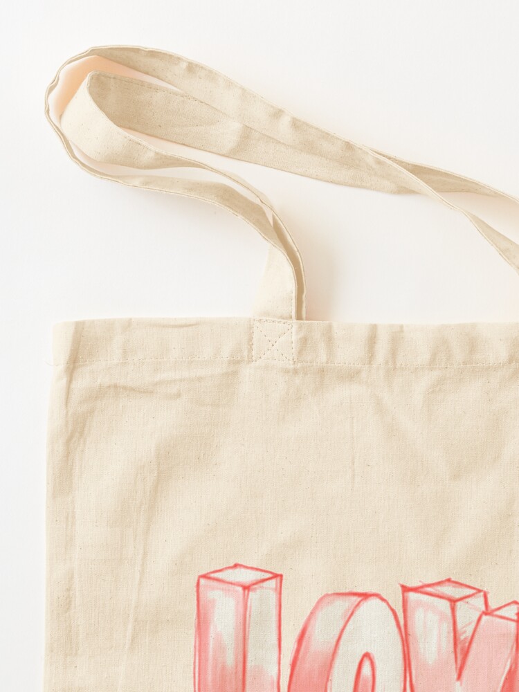 "Love - title of calligraphy lettering typography text quotes" Tote Bag ...