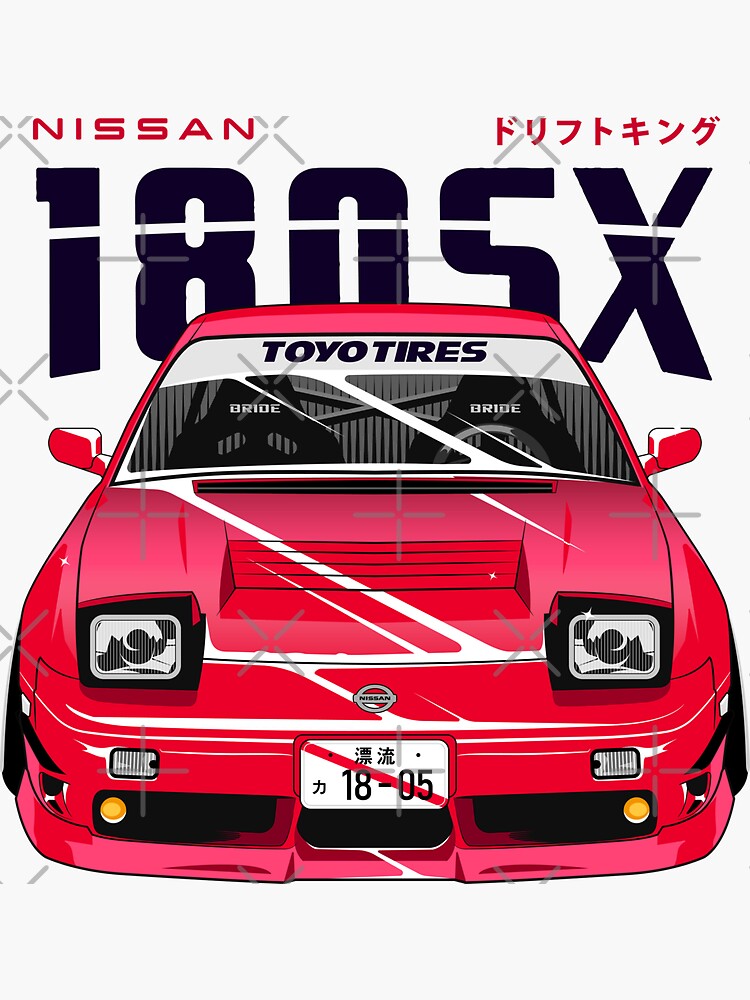 "NISSAN 180SX " Sticker for Sale by shketdesign | Redbubble