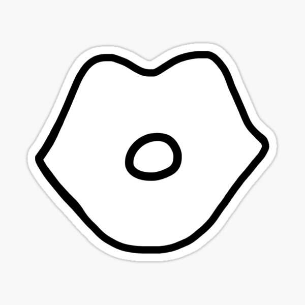 "Black Lips Outline" Sticker for Sale by passionatelyem | Redbubble